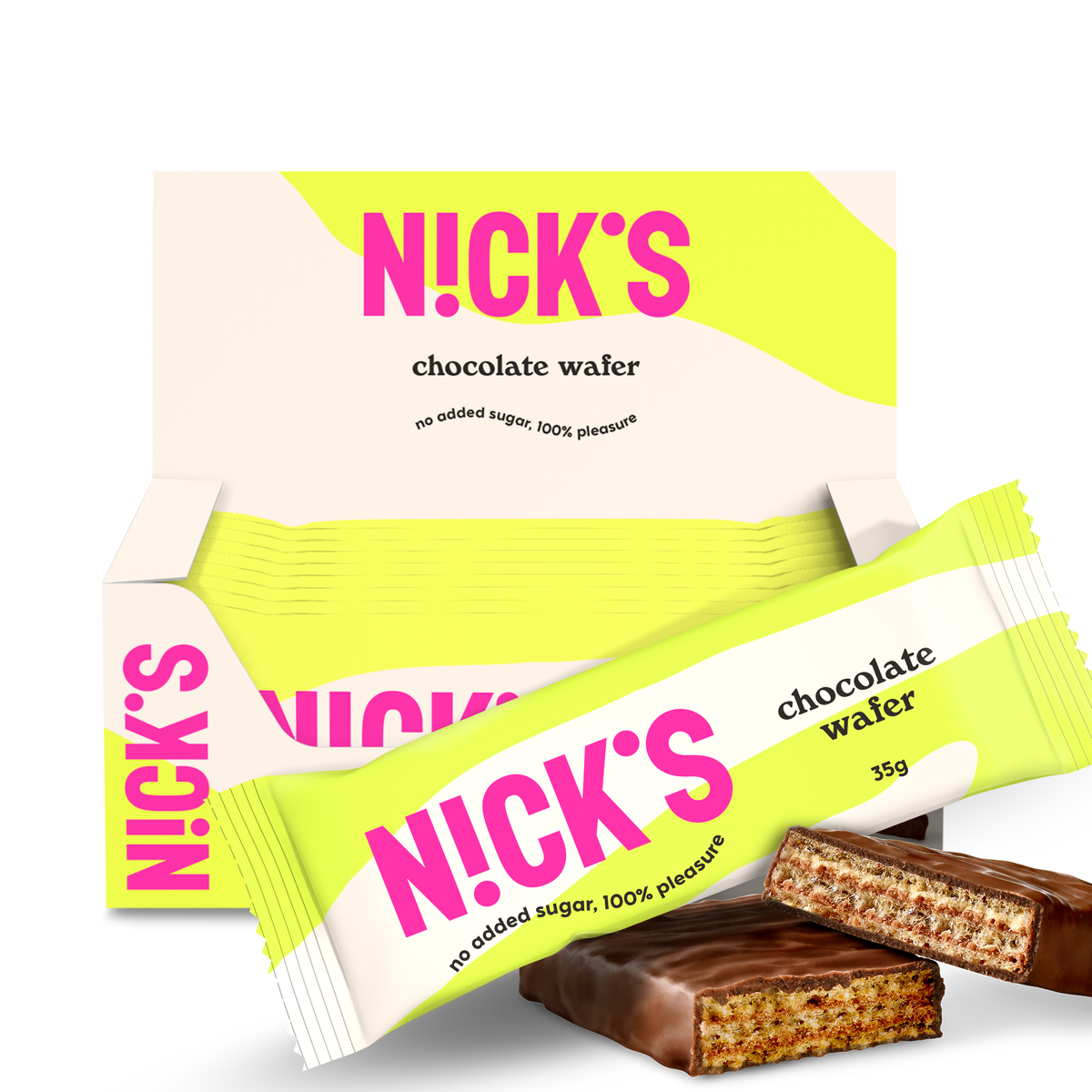 Chocolate Wafer | Wafer bar without added sugar – N!CK'S UK
