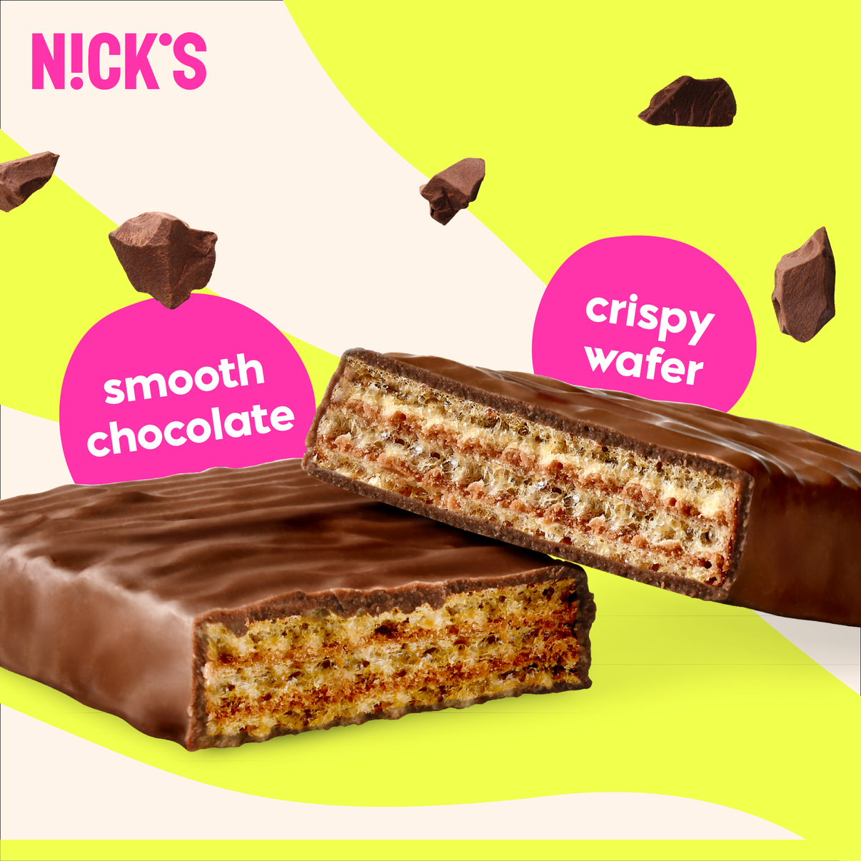 Chocolate Wafer | Wafer bar without added sugar – N!CK'S UK