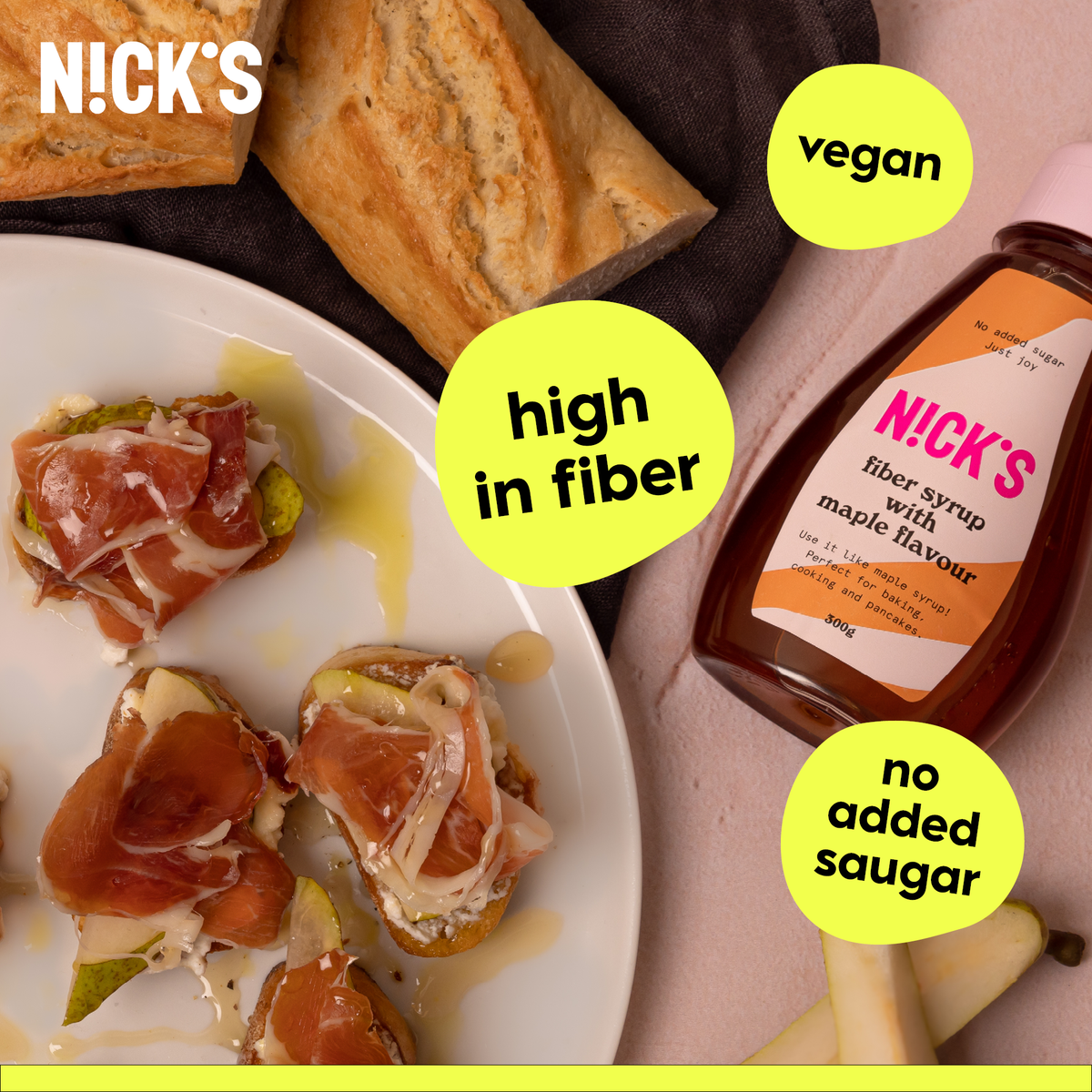 Fiber Syrup Maple Flavor | No added sugar – N!CK'S UK
