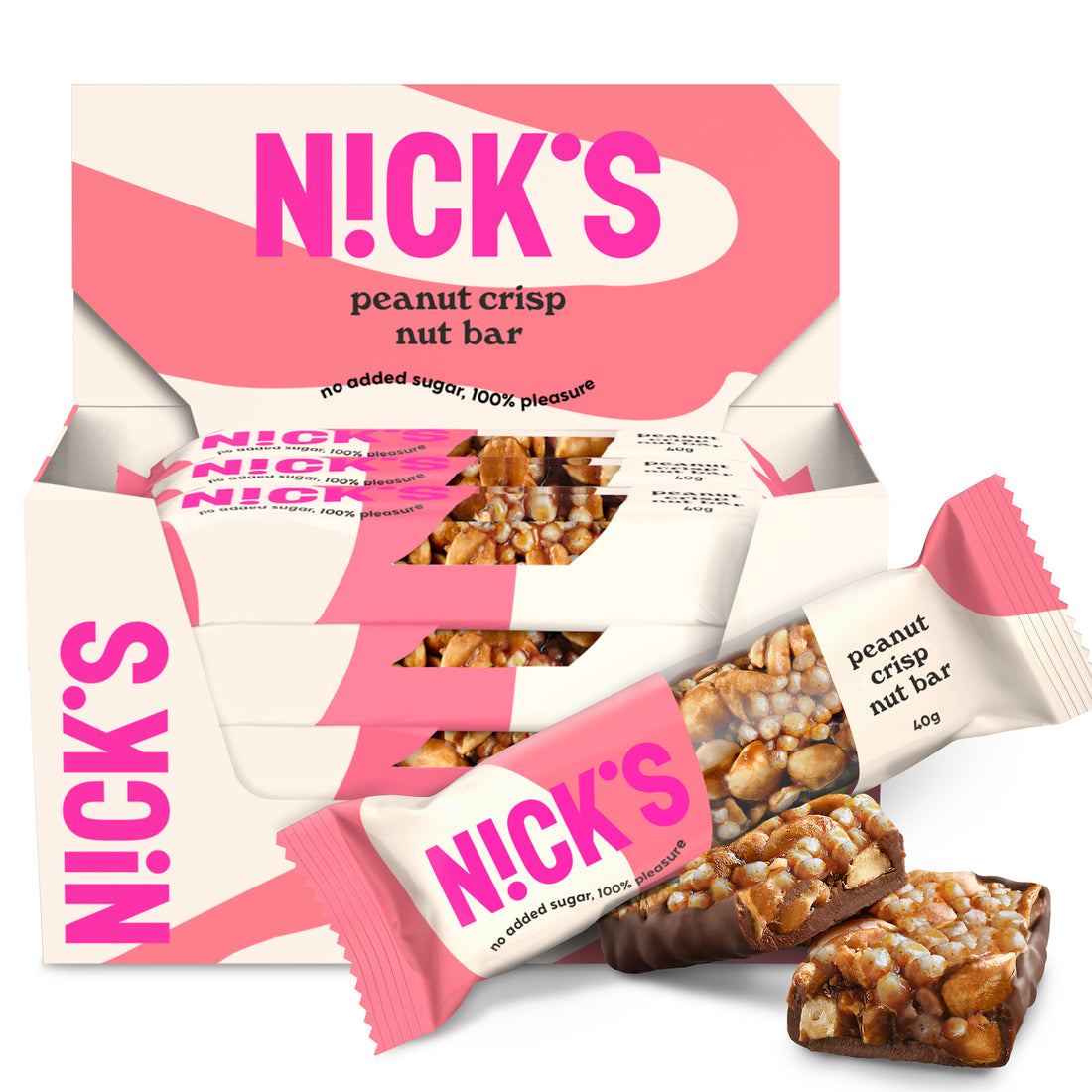 Nut bar peanut crisp 12 x 40g – N!CK'S UK