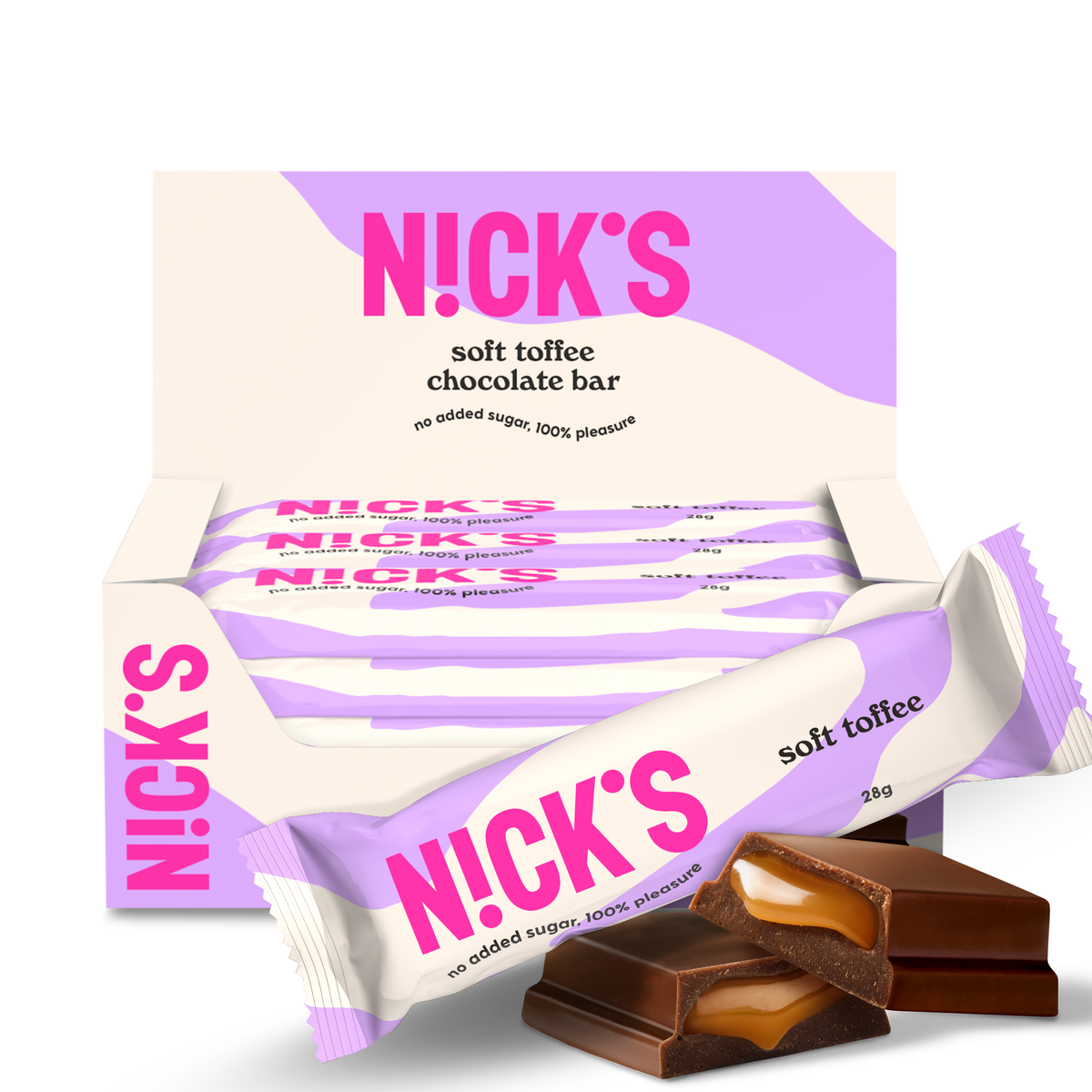 Soft Toffee Chocolate Bar | No added sugar – N!CK'S UK