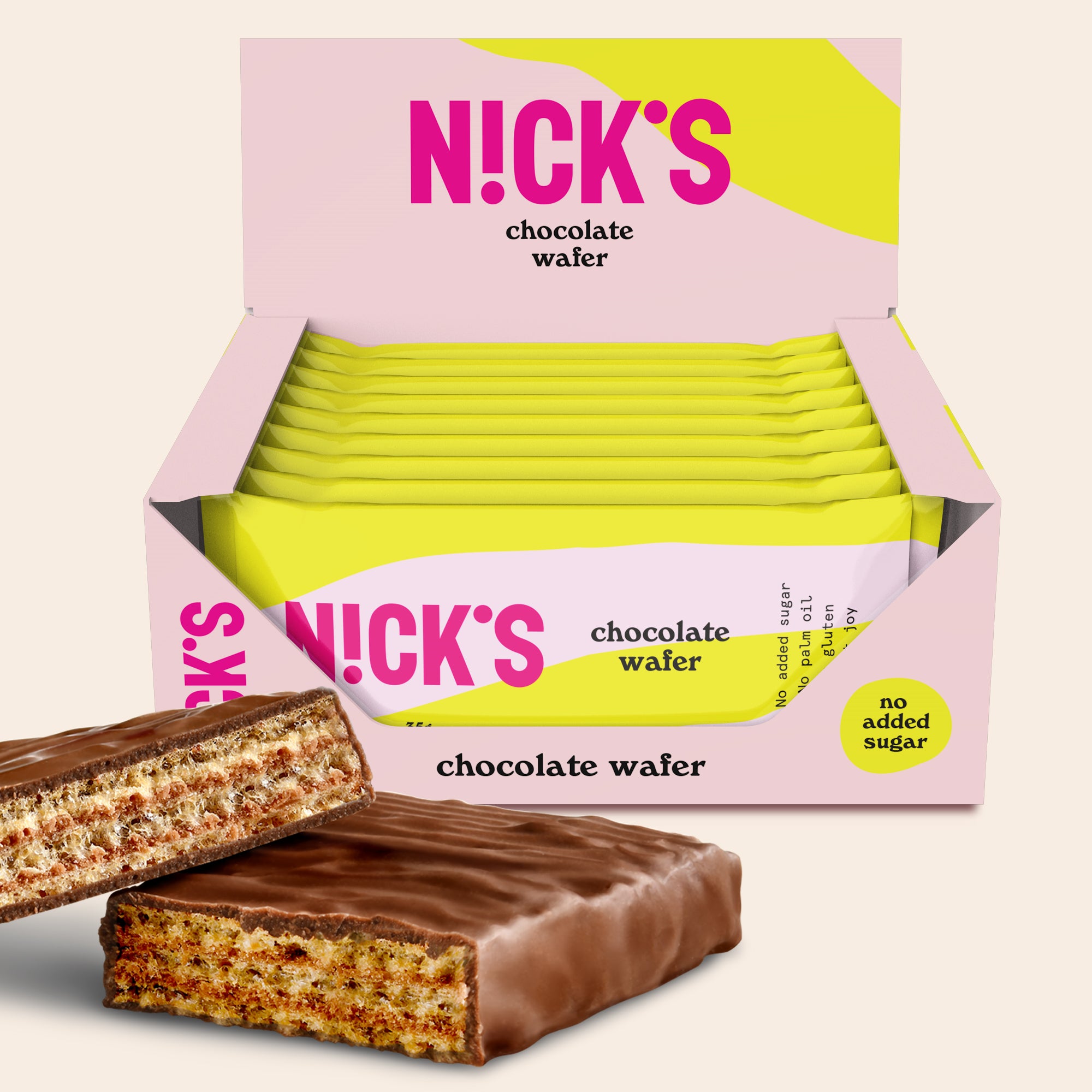 Chocolate Wafer | Wafer bar without added sugar – N!CK'S UK
