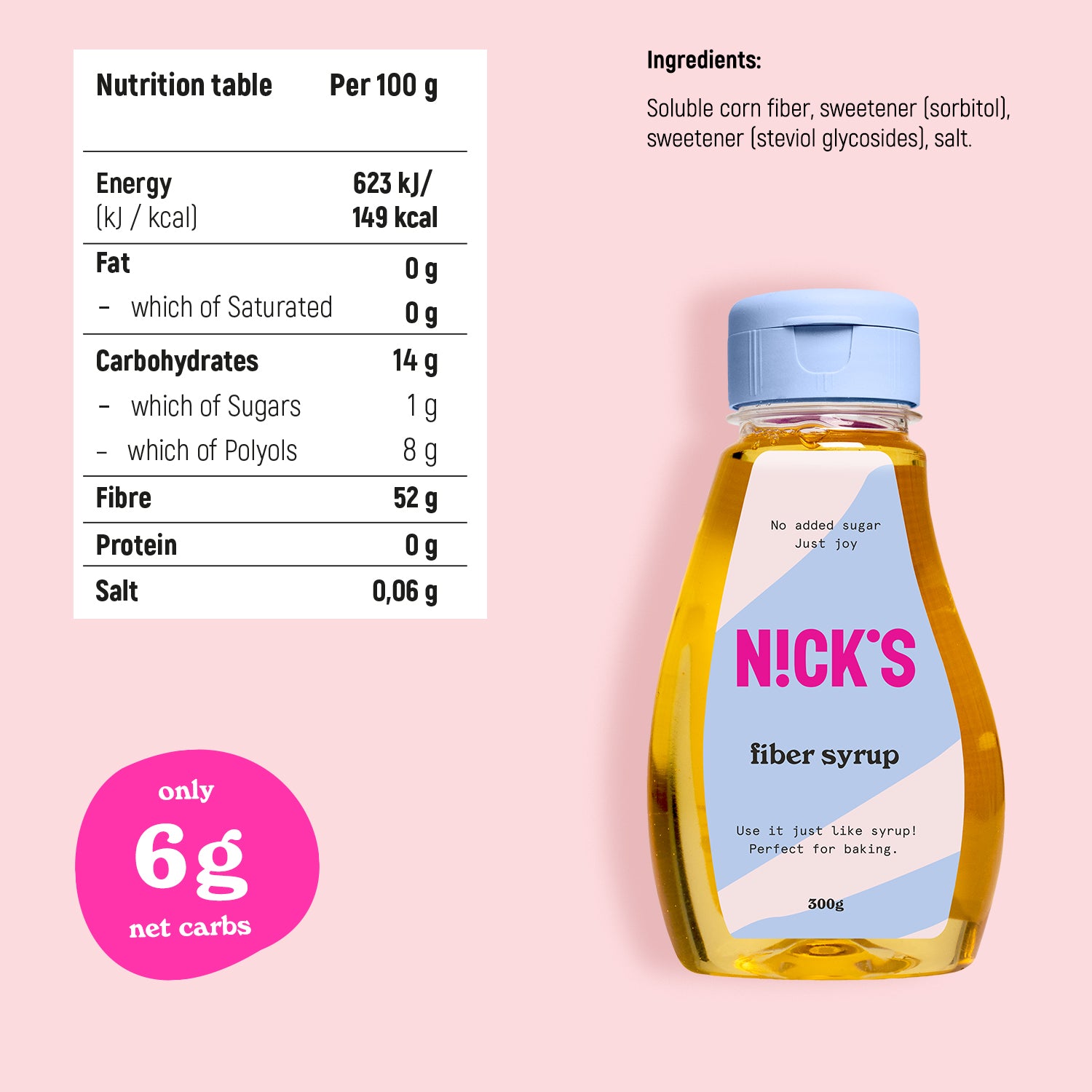 Fiber Syrup | No added sugar | Gluten-free – N!CK'S UK